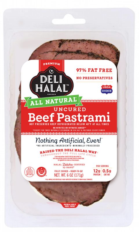 Uncured Beef Pastrami - Deli Halal